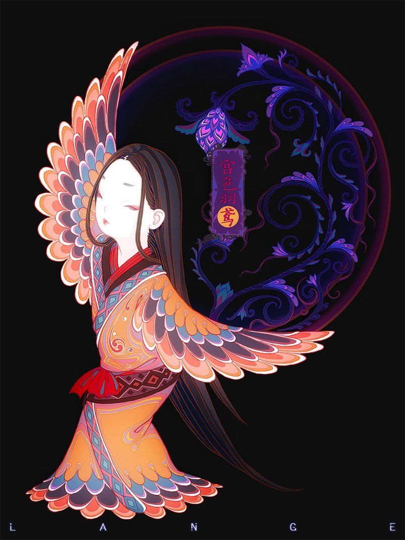 Fada dos Pássaros: Ilustração por Yuan Liu - nucleuss